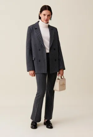 Claudie Pierlot Veste tailleur rayée oversized