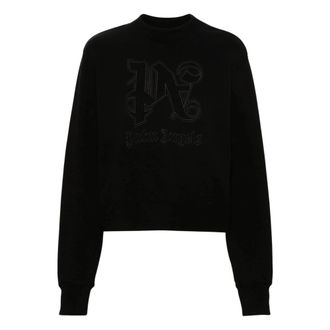 Palm Angels Monogram Statement Sweatshirt - - Sweatshirts & Hoodies - Damen - Schwarzk - S