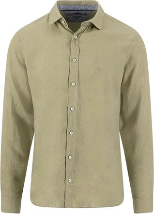 Fynch-Hatton Hemdkragen aus reiner Leinen - - Shirts - Herren - Beige - XL