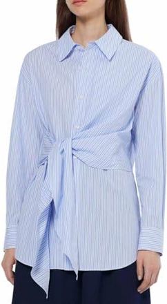 Scotch & Soda T-Shirt ray&eacute; nou&eacute;, Bleu Ciel/Blanc &agrave; Rayures 905, 42