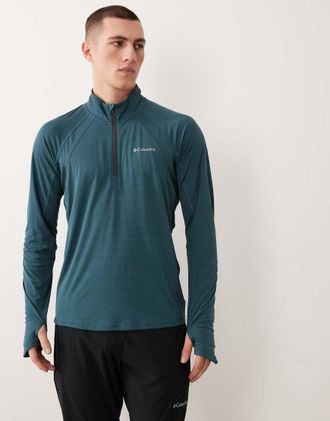 Columbia Stealth Spring - Oberteil in Blau mit kurzem Rei&szlig;verschluss