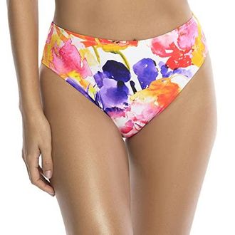 Relleciga Femme Bas de Maillot de Bain High Waist Bikini Bottom Summer Floral S
