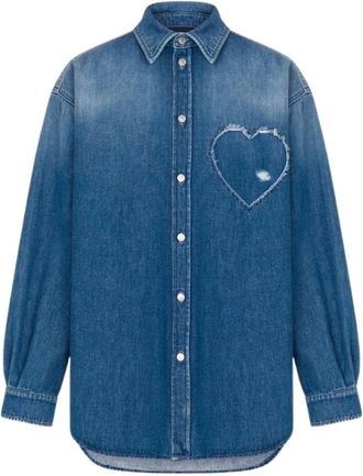 Moschino Homme, Chemises, Bleu, Taille: S Chemise en jean en coton