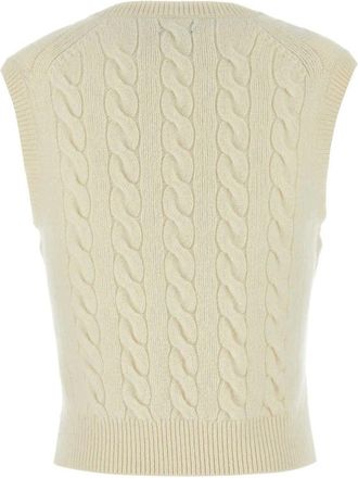 Ralph Lauren Cable-Knit Wool Tank Top - White