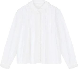 Skall Studio Femme, Blouses et Chemises, Blanc, Taille: 42 FR Romantic Shirt