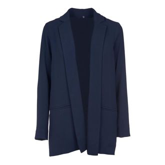 ottod'Ame Femme, Vestes, Bleu, Taille: 44 FR Veste Bleue &agrave; Col Ch&acirc;le