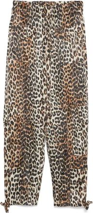 Ganni Femme, Pantalons, Multicolore, Taille: 40 FR Pantalon Satin&eacute; Imprim&eacute;