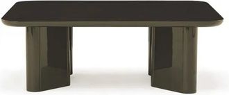 Gabrielle Paris Table basse en bois laqu&eacute; et plateau en verre Thelma Gabrielle Paris