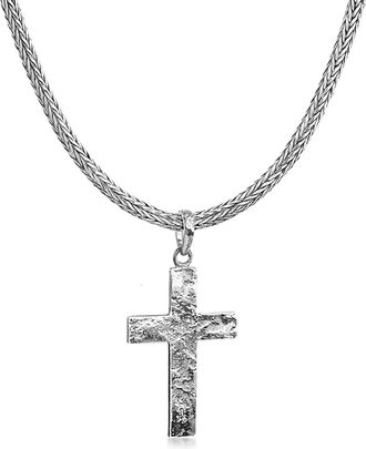 Kuzzoi Halsketten - Halskette Herren Kreuz Oxidiert Massiv 925 Sterlin - Gr. unisize - in Silber - für Damen