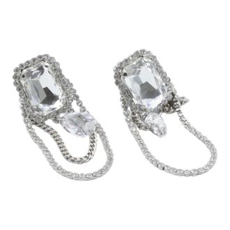 Alessandra Rich Femme, Accessoires, Gris, Taille: ONE Size Earrings