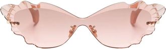 Aquazzura lunettes de soleil Palm Beach - Rose