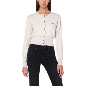 Vivienne Westwood Bea Cropped Cardigan - - Knitwear - Damen - Wei&szlig; - S