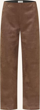 Cartoon Cartoon Marlenehose In Lederoptik braun