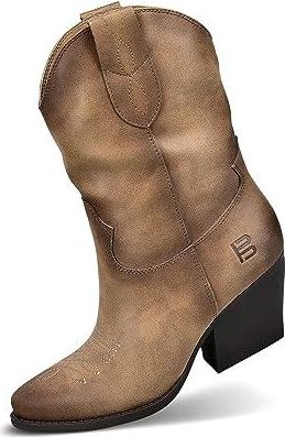 Bagatt Bottines Western Messina pour femme, taupe, 41 EU