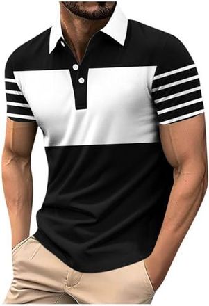 Generic Chemise de golf extensible d&eacute;contract&eacute;e &agrave; manches courtes et col rabattable, l&eacute;g&egrave;re, polyvalente, &eacute;l&eacute;gante, confortable, respirante, pour le travail, 