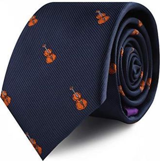 AusCufflinks Cravates de sport et de spécialité | Noeuds papillon pour hommes | Cadeaux pour les hommes Cravate fine. Skinny Violon