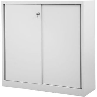 Bisley Schiebet&uuml;renschrank ECO Lichtgrau