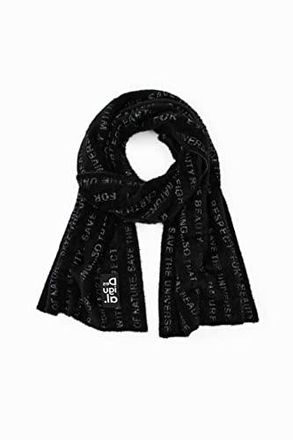Desigual Femme Scarf_i Wonder 2000 Black Kit d accessoires hiver, Noir, Taille unique EU