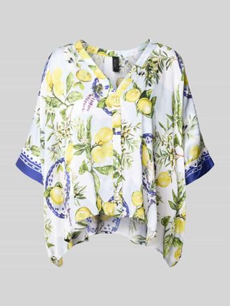 Marc Cain Relaxed Fit Bluse aus Viskose mit V-Ausschnitt