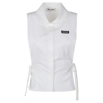 Miu Miu Damen, Blusen & Hemden, Wei&szlig;, SGr&ouml;&szlig;e