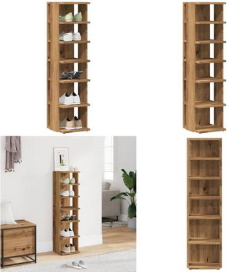 vidaXL vidaXL Schuhschrank Artisan-Eiche 28x27x102 cm Holzwerkstoff