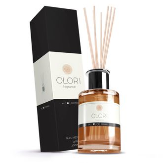 Olori Duft&ouml;l Orange - Diffuser mit St&auml;bchen - Raumduft mit &auml;therischen &Ouml;len fruchtig, spritzig, s&uuml;&szlig;, mediterran - 100% Nat&uuml;rlich Lufterfrischer f&uuml;r Wohnung 