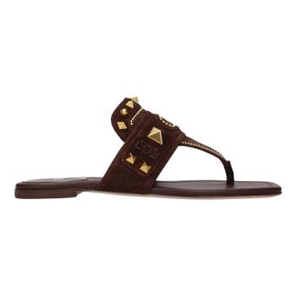 Valentino Garavani Suede Zehentrenner-Sandalen - - Shoes - Damen - Braun - 36 EU