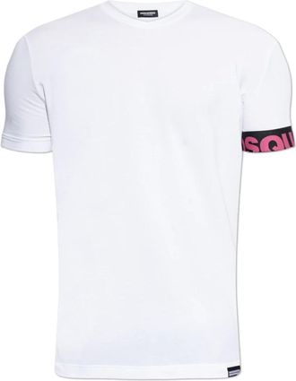 Dsquared2 Homme, Tops, Blanc, Taille: 2XL T-shirt Underwear &agrave; col rond
