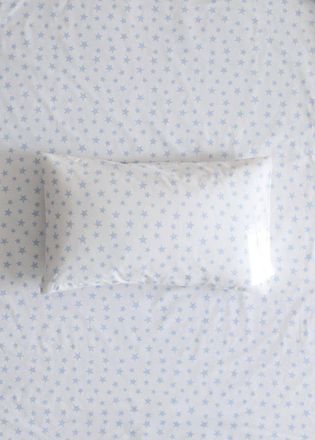 Mango Taie doreiller enfant percale de coton imprim&eacute; &eacute;toiles 30x50 cm bleu - Home - 30x50cm - MANGO HOME