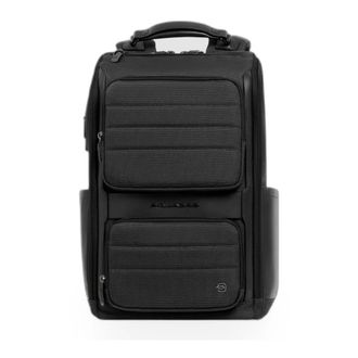Piquadro Sac &agrave; dos en cuir et r&eacute;sistant &agrave; leau pour ordinateur portable 14 - Homme - Sacs - Noir - Taille: ONE Size