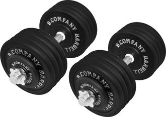 Bad Company Guss Kurzhantel-Set 90Kg (2 x Kurzhantelstange 45cm, 4x1,25 und 16x5Kg Hantelscheiben) Hantelset Hanteln Gewichte