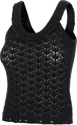 Blumarine Femme, Tops, Noir, Taille: 38 FR Crochet Top
