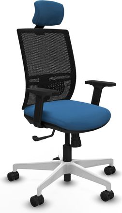 Piqueras y Crespo Schreibtisch Home Office Yunquera mit 2D-Armen, h&ouml;henverstellbarer Lendenwirbelst&uuml;tze und h&ouml;henverstellbarem Kopfteil, ausgestattet mit 4 Positionen, 