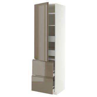 IKEA METOD / MAXIMERA Hochschr. B&ouml;d/4 Schubl./T&uuml;r/2 Fro