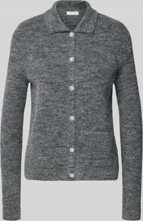 Christian Berg Strickjacke mit Umlegekragen und Knopfleiste