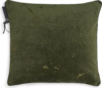 Knit Factory James Sofakissen - Industrial Vintage Look - Mit Kissenfüllung - Kunstleder Dekokissen - 50x50 - Grün