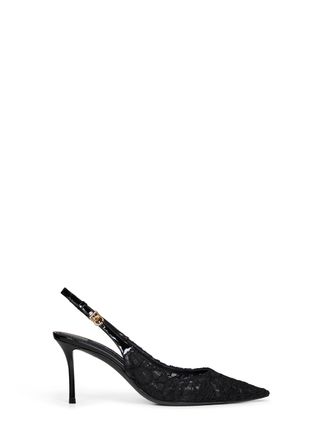 Dolce & Gabbana Taormina Lace Slingback Heel - Black