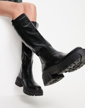 Simmi London Simmi London - Marlon - Bottes chunky hauteur genou - Noir