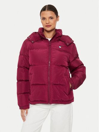 Tommy Jeans Daunenjacke Alaska DW0DW18610 Dunkelrot Regular Fit