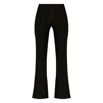 Ganni Ausgestellte Krepphose - - Trousers - Damen - Schwarzk - L
