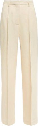 Nanushka Elaina Cream Wide Leg Trousers Size XL
