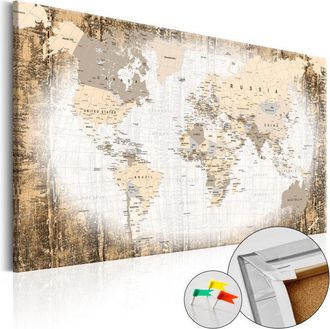 Paris Prix Paris Prix - Tableau en Li&egrave;ge Carte du Monde - Enclave of the World 40 x 60 cm