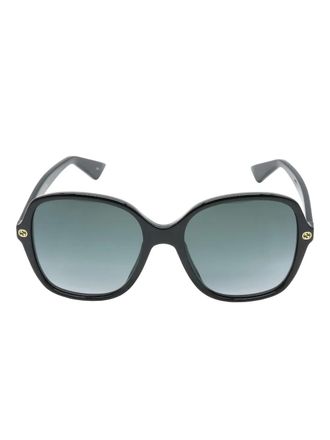 Gucci lunettes de vue rondes &agrave; logo - Noir