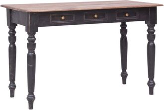 vidaXL Bureau avec 3 tiroirs 117x57x75 cm bois dacajou massif vidaXL891135