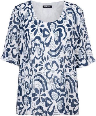 Frank Walder Klassische Bluse mit Plissee-Optik