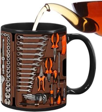 Generic Tasse de Bo&icirc;te &agrave; Outils de M&eacute;canicien 350 ml Gobelet &agrave; Outils en C&eacute;ramique Dr&ocirc;le Tasse &agrave; Th&eacute; en C&eacute;ramique Outil de M&eacute;canicien Tasse &agrave; Caf&eacute; avec pour A