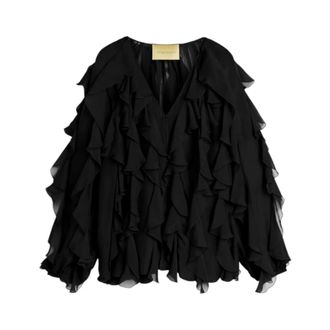 Momoni Femme, Blouses et Chemises, Noir, Taille: 38 FR Canela Chemisier