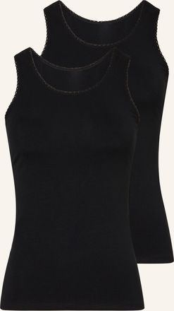 Schiesser 2er-Pack Tops Modern Multipacks schwarz