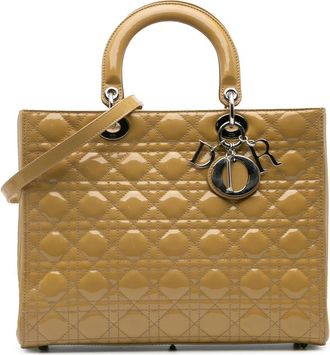 Dior Hobo Bags - Large Patent Cannage Lady Dior - Gr. unisize - in Gelb - f&uuml;r Damen