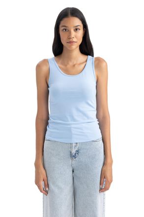 DeFacto Womens B0652AX T-Shirt, LT.Blue, Large